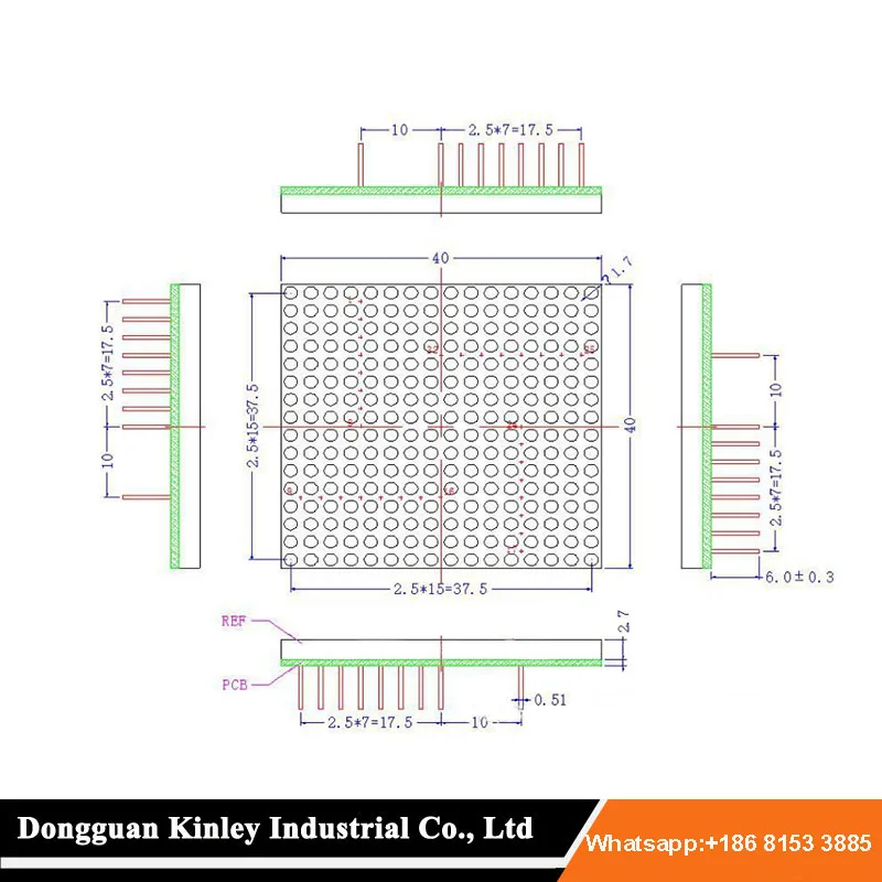 16x16 Dot matrix Led Display Module From Factory Led Dot matrix Display ...
