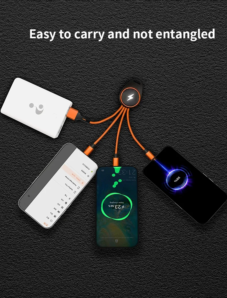 OEM 5 1 Multi-Port Portable Travel Charger LED Logo Customizable Fast ...