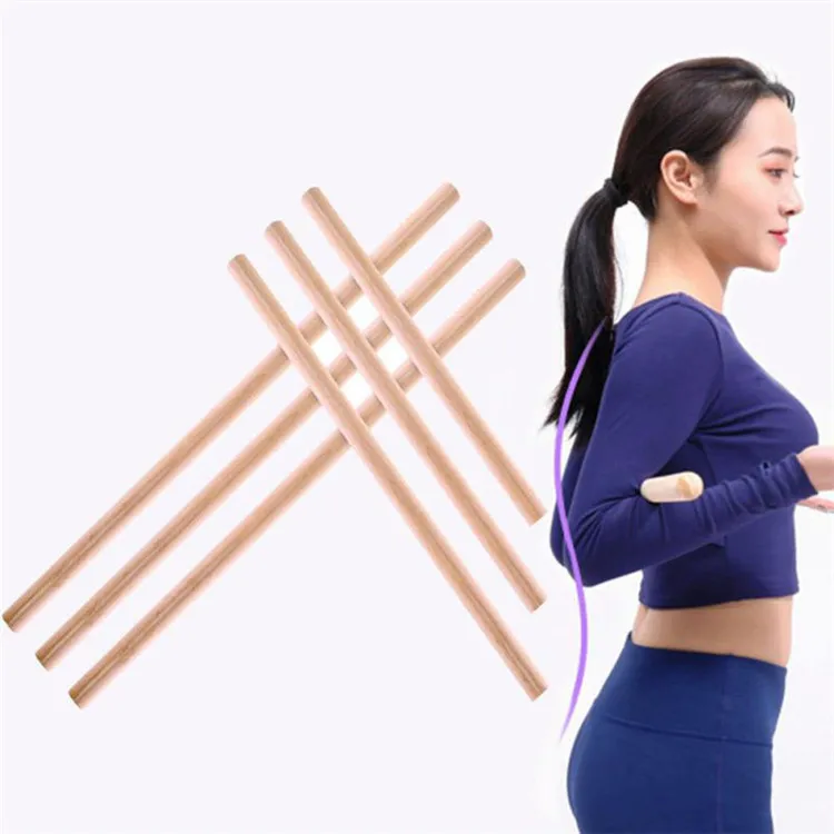 Stretch Tool Opening Back 2 Piece Posture Shoulder Wooden Yoga Stick ...