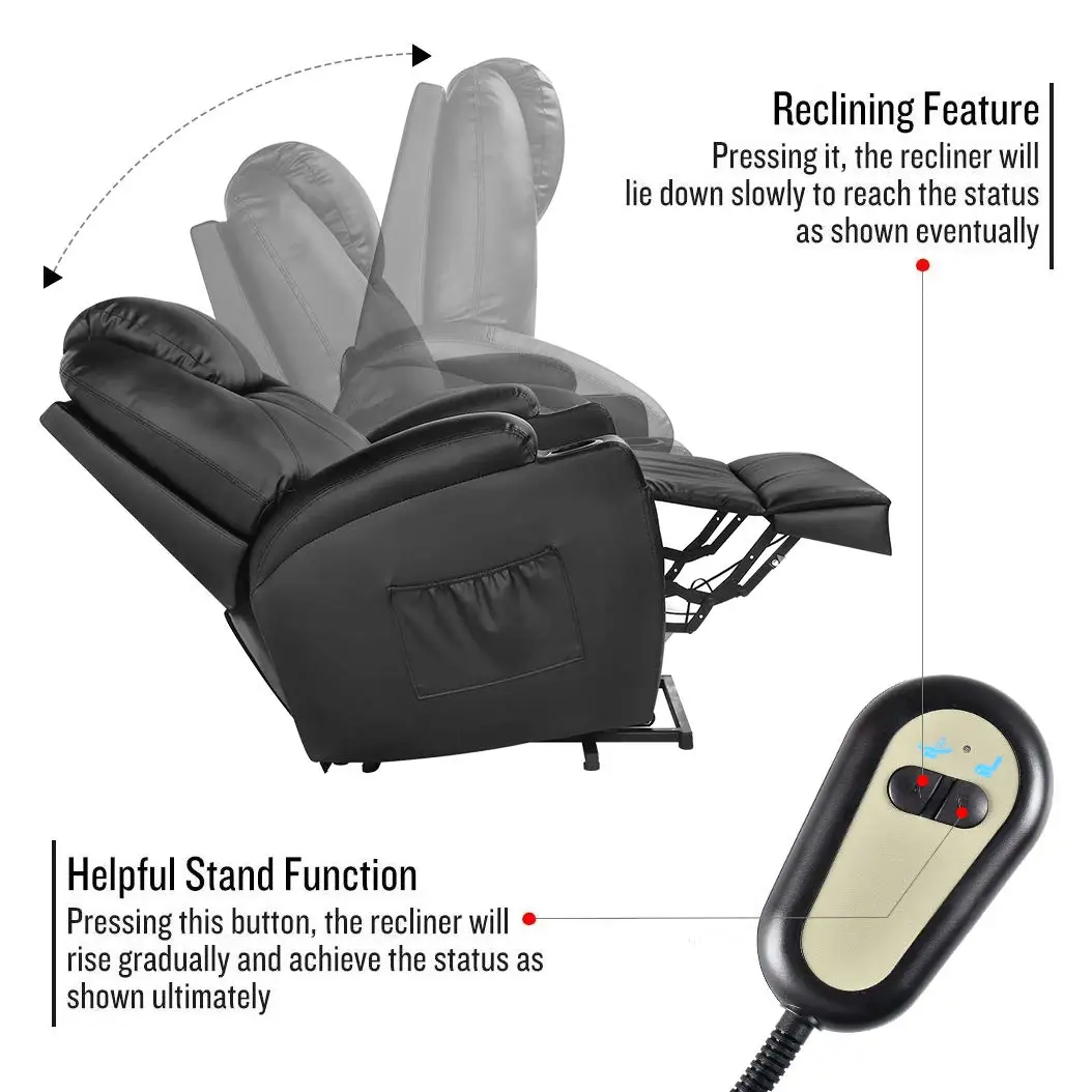 CY Power Electric Medical Lift Riser Recliner Chair With Cup Holder and ...