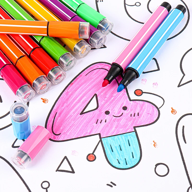 Magic Graffiti Painting Roller Water Color Markers,Bright Colors Felt ...