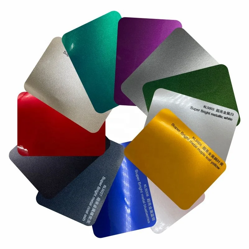 Colorful Yellow PVC Film Super Glossy Bright Metal Color Change Green ...