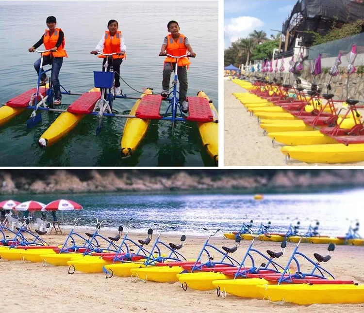 Attractive Water Bicycle Sea Bike Pontoons Water Boat Pedal Boats ...