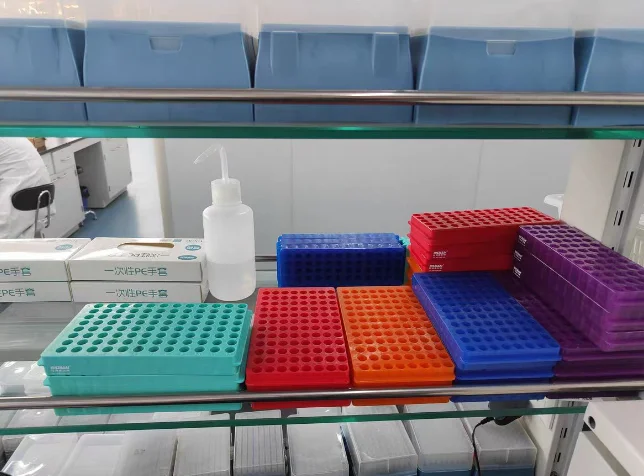Two 60-well Laboratory Double-sided Pcr Microcentrifuge Test Tube Racks ...