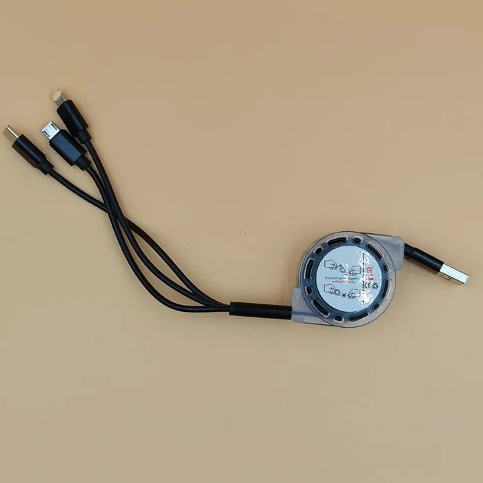 New Design 3 In 1 Micro Type-c For Iphone Charger Cable Portable ...