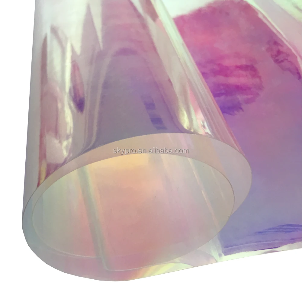 Pvc Transparent Rainbow Dichroic Iridescent Vinyl Fabric Plastic Film ...