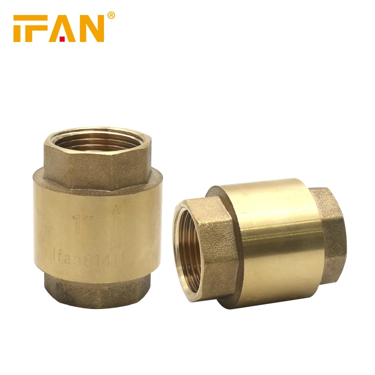 1/2 Inch Brass Spring Check Valve Non Return Valve Vertical Metal Check ...