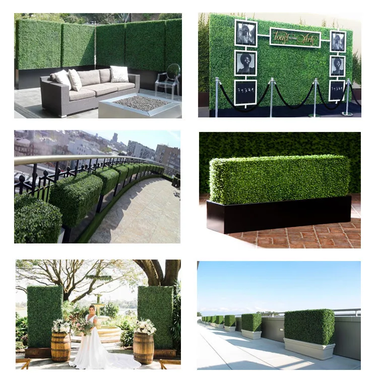 Customized Size Plastic Hedge - Durable Artificial Boxwood