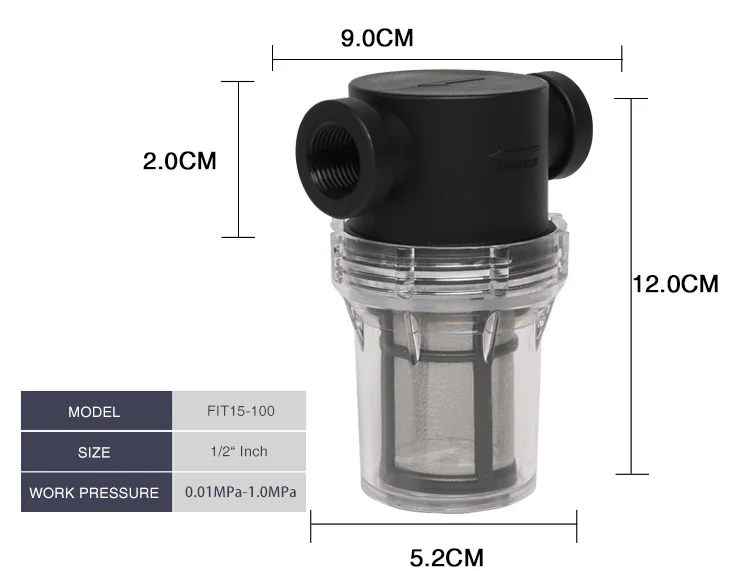 Garden Pond 1/2inch Inline Mesh Strainer Water Pump Filter Irrigation ...