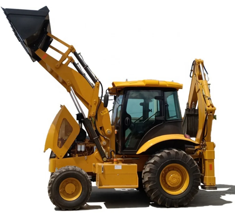 Mini 4x4 Backhoe Excavator Loader Four-wheel Drive Hydraulic Backhoe ...