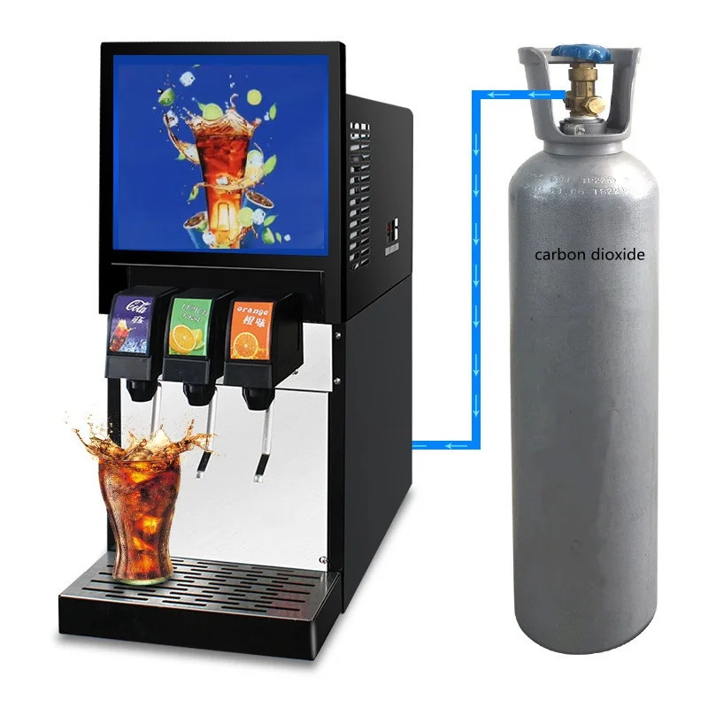 3 Flavors Beverage Vending Post Mix Carbonated Drink Soda Fountain Cola ...