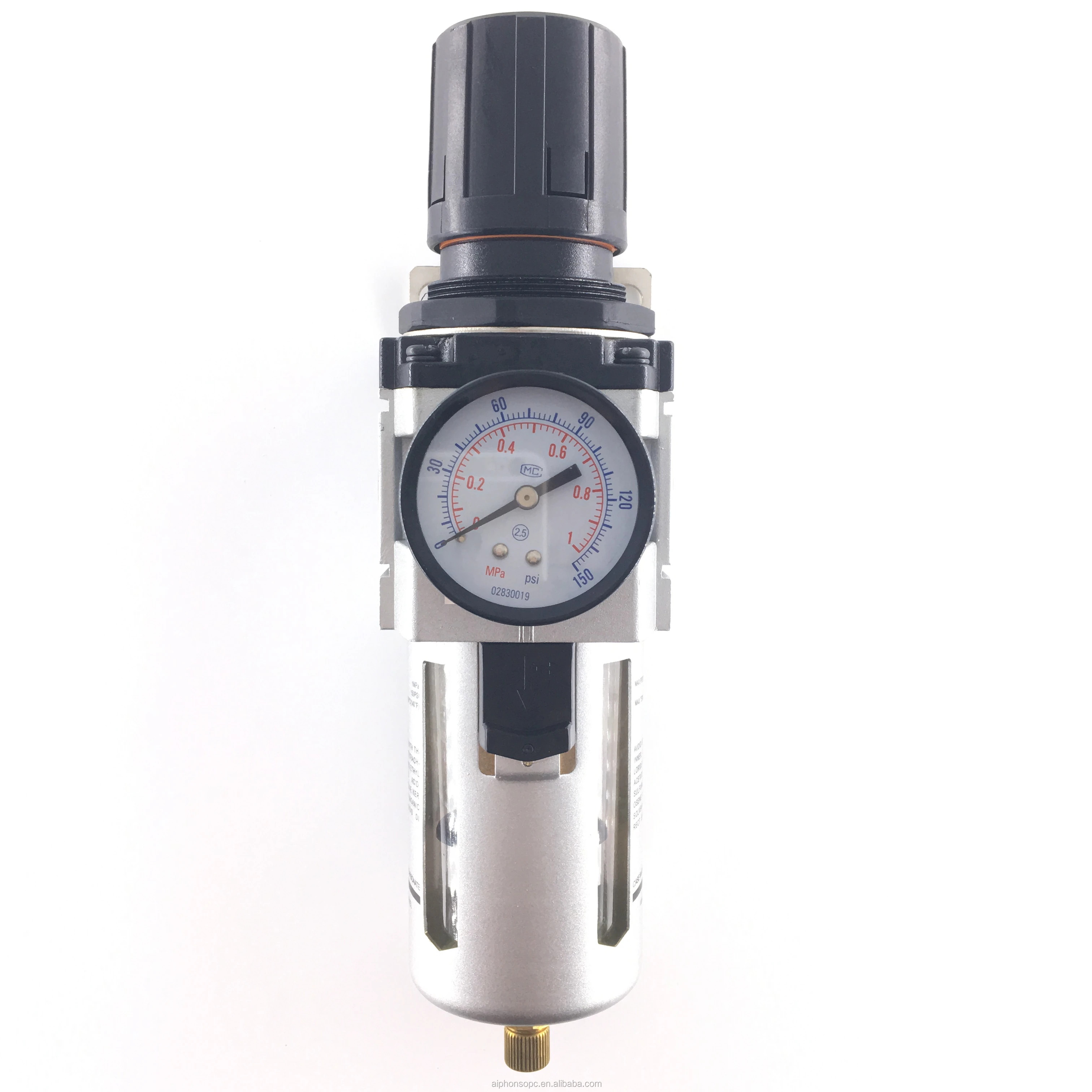 Smc Type Aw4000-04 1/2 Inch Port Size Air Pressure Regulator & Air ...