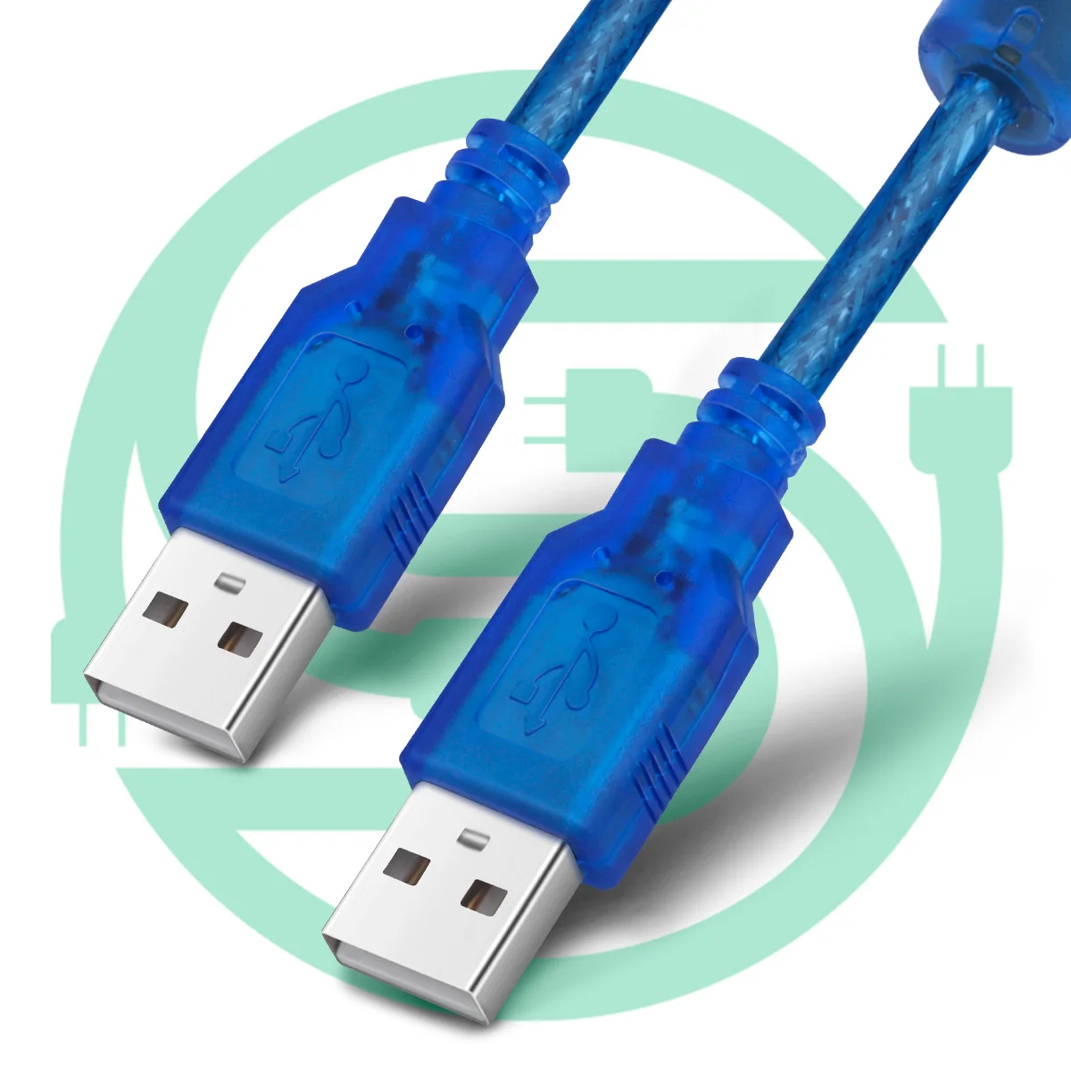 3M Hot Type a Male to Type a Male High Speed Transparent Blue USB 2.0 ...