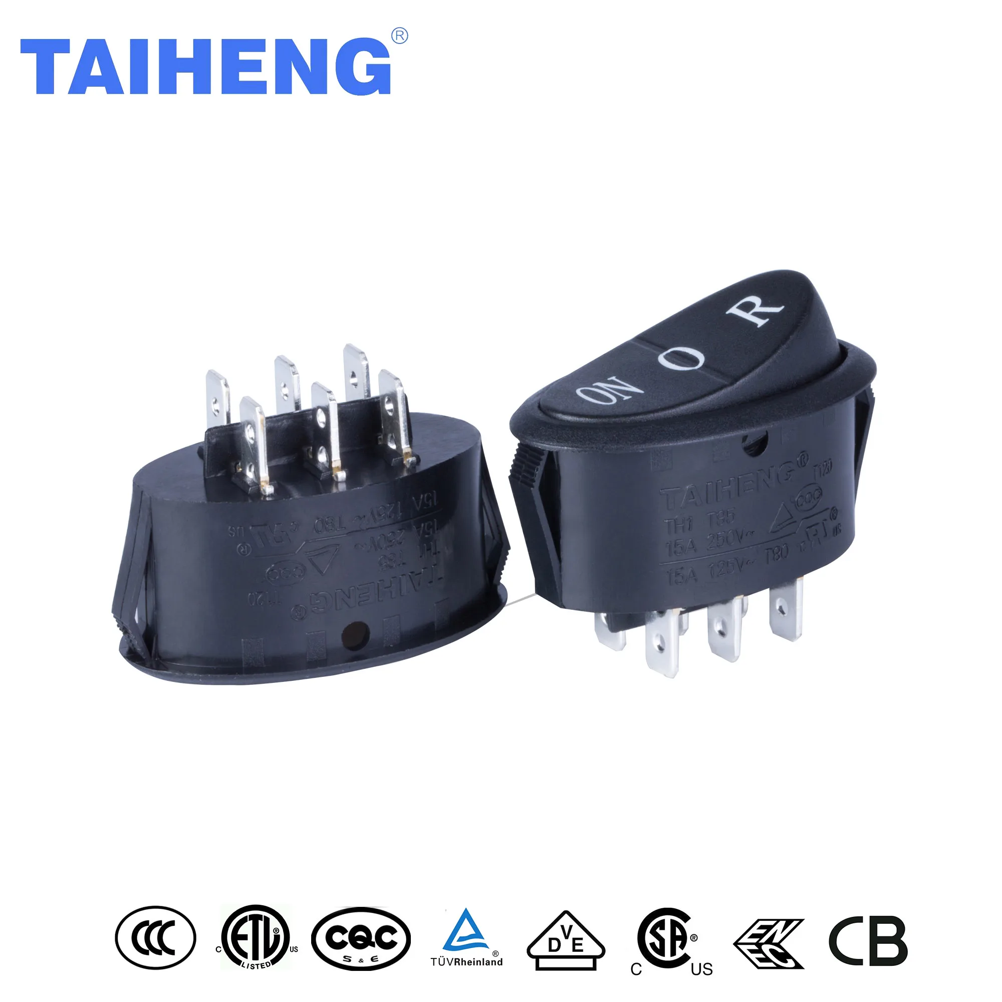 Taiheng T85/55 T125/55 Rocker Switch 15a 125v 15a 250v 6 Pin 3 Position ...