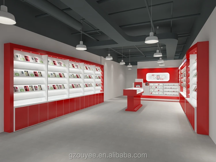 Mobile Shop Counters Phone Store Display Shelf Cell Phone Accessory ...
