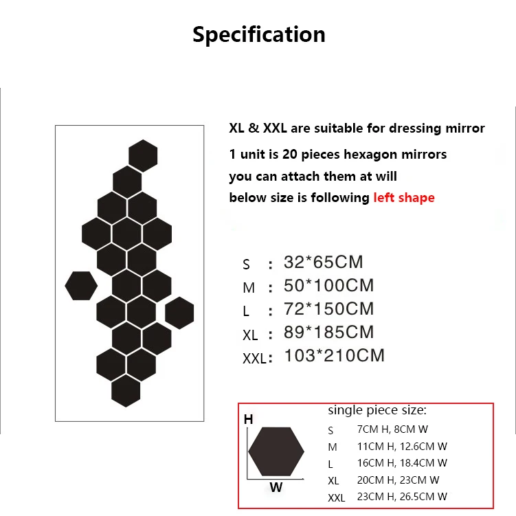Assembly Hexagon 3d Acrylic Mirror Wall Sticker For Home Decoration