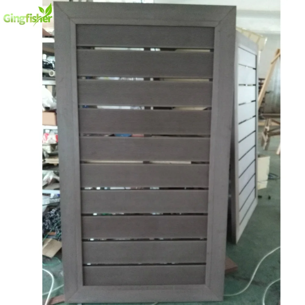 WPC Fence Gate Fencing and Gates with Natural Gap Galvanized Steel