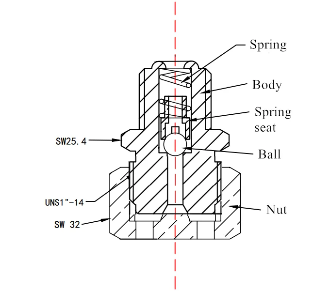 API 6A Bonnet Grease Fitting for 5K and 10K Gate Valves