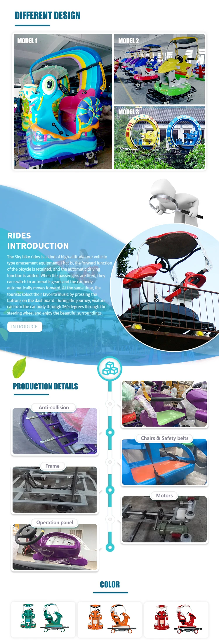 Track Train Sky Bike Amusement Park Track Bicycle Electric Monorail Sky ...
