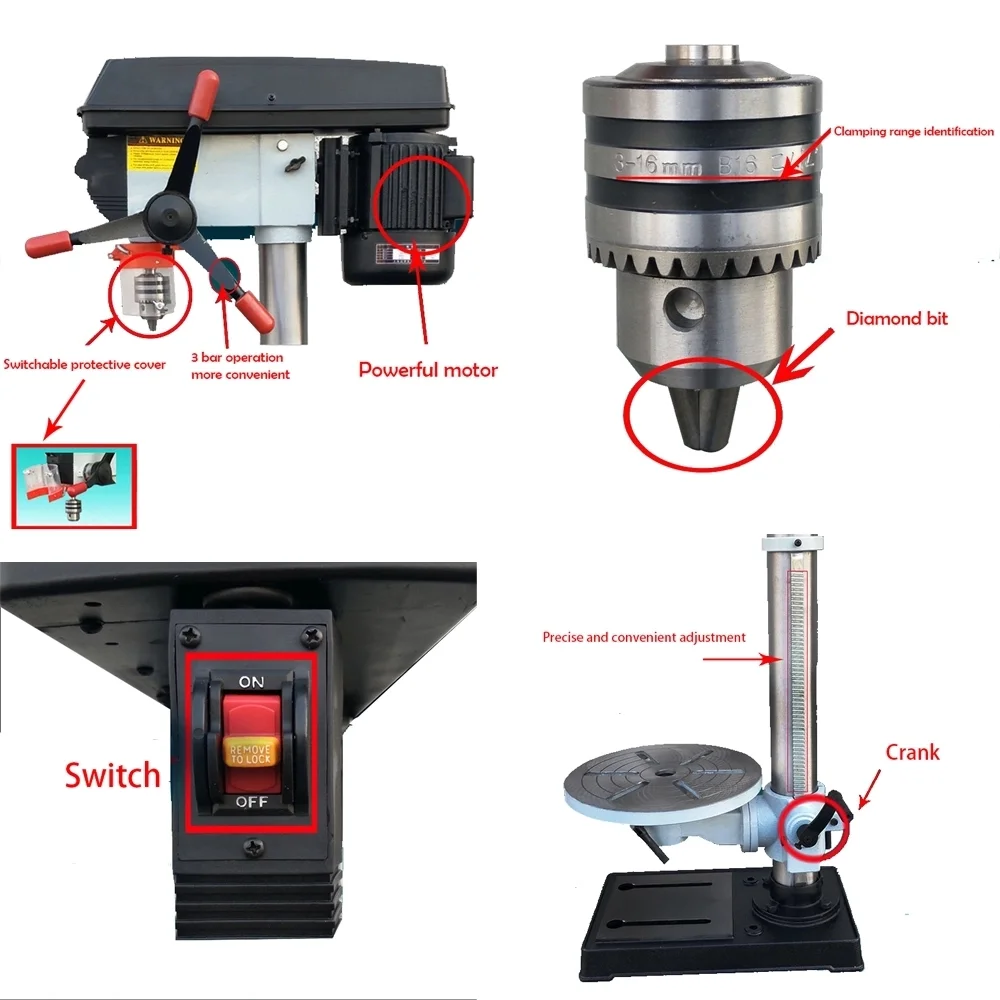 1200W Bench Drilling Machine - Easy to Operate & Durable