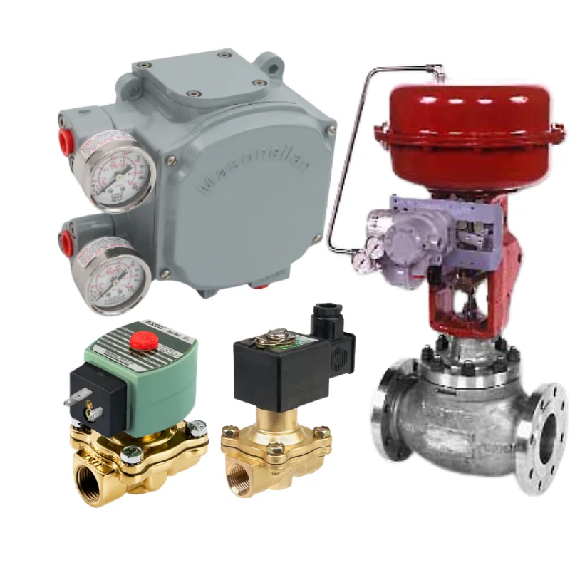 Samson Pneumatic Valve Actuator with Emerson ASCO 8262 2-Position 2-Way ...