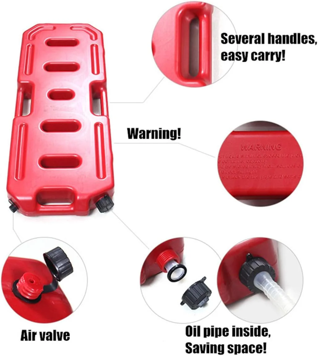 Gas Can With Hose And Transport Caps Included Portable Fuel Tank Spare ...