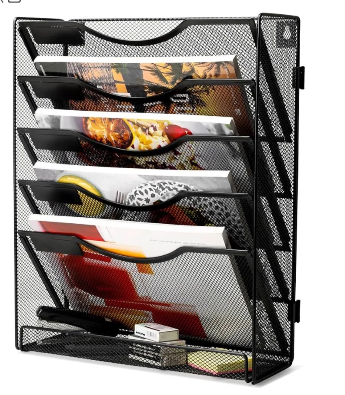 Metal Vertical Wall-Mounted File Organizer with Label Panel Office and ...