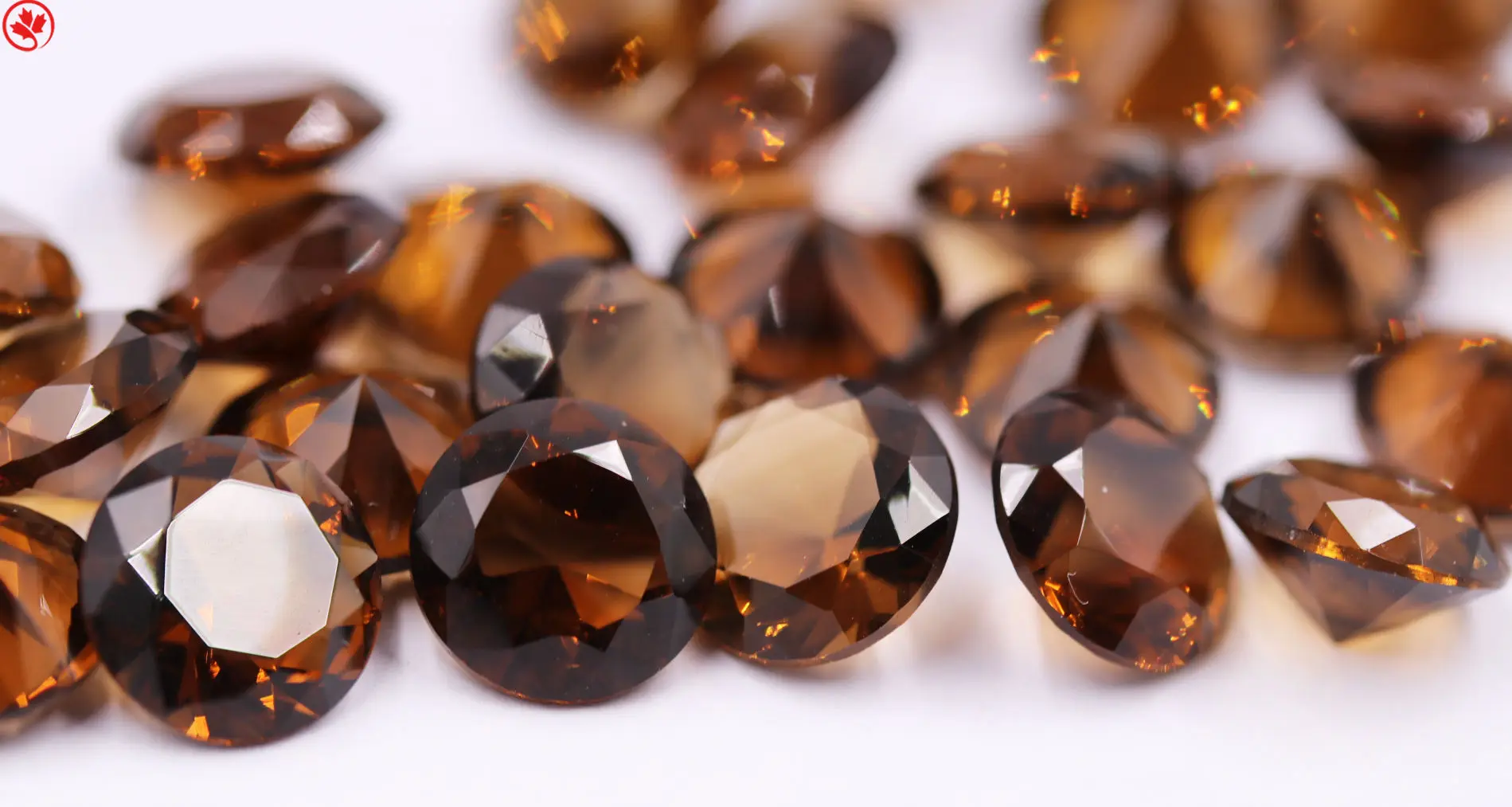 Synthetic Glass Gemstones - Red, Coffee, Rose Colors