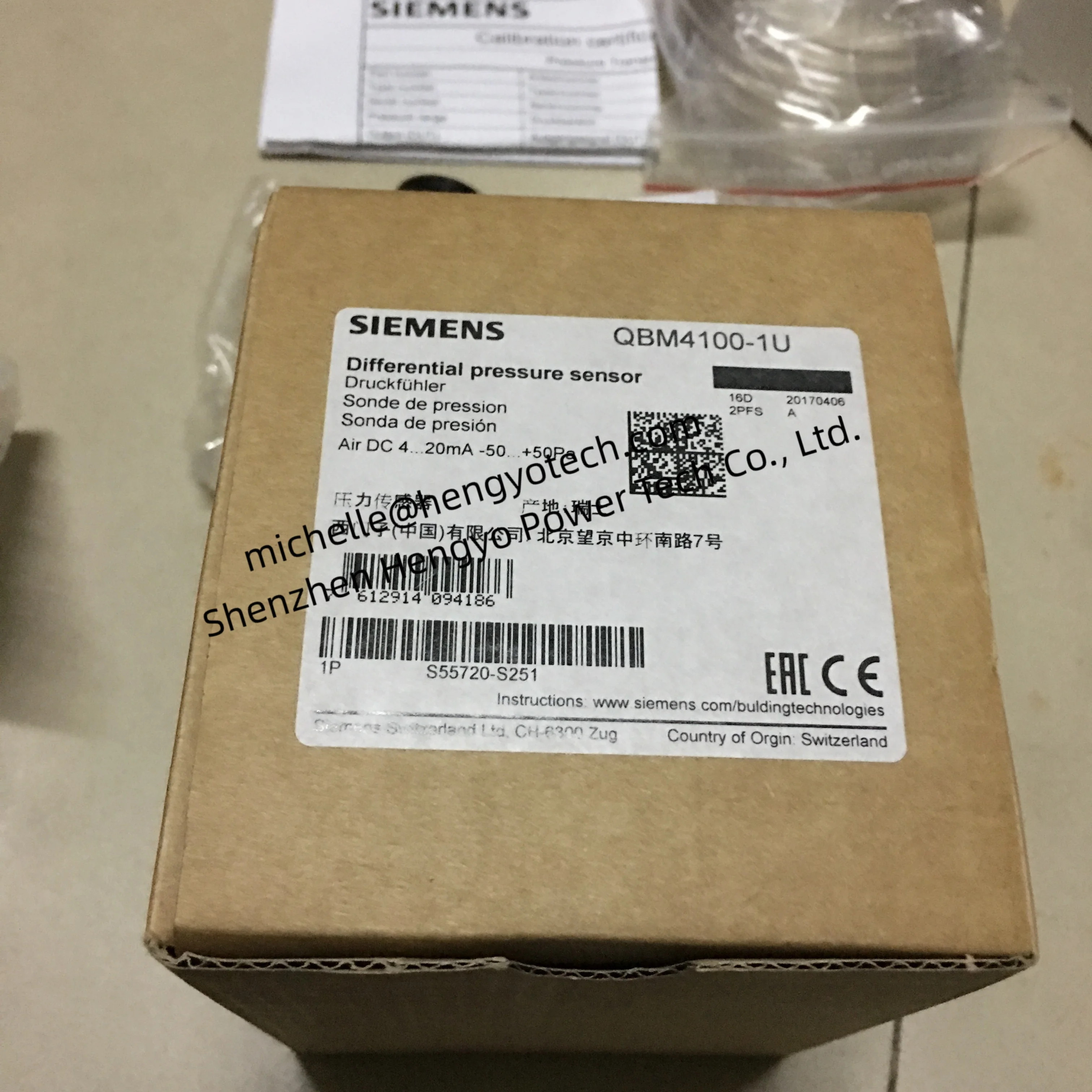 SIEMENS Differential Pressure Sensor QBM4100-1U - 1 Year Warranty