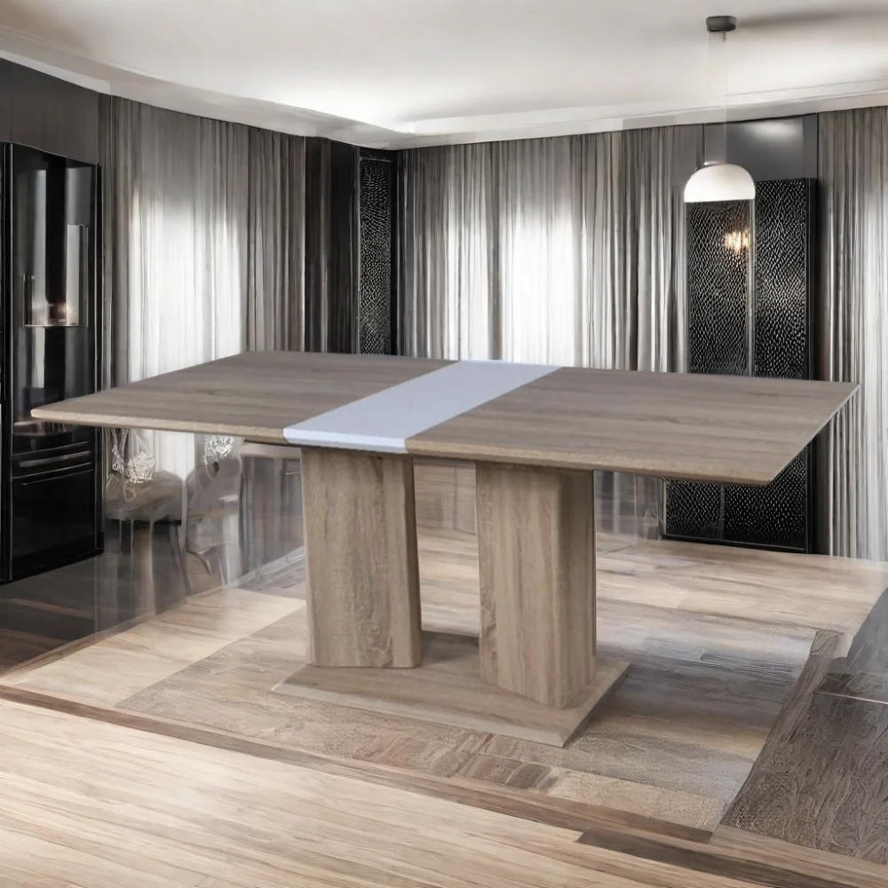 Modern Retractable Dining Table For Home Living Room Medium Density ...