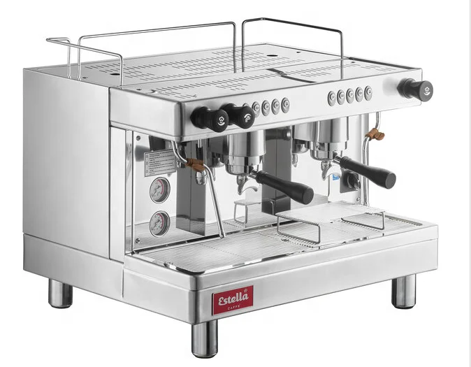 Semi-automatic Two Group Commercial Espresso Machine Coffee Making ...
