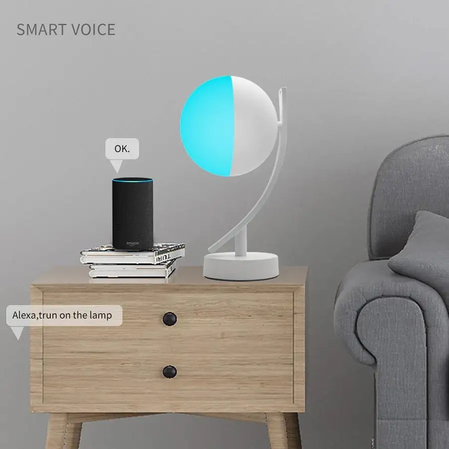 New Fashional Tuya Smart WiFi Table Night Lights With Assistance Alexa ...