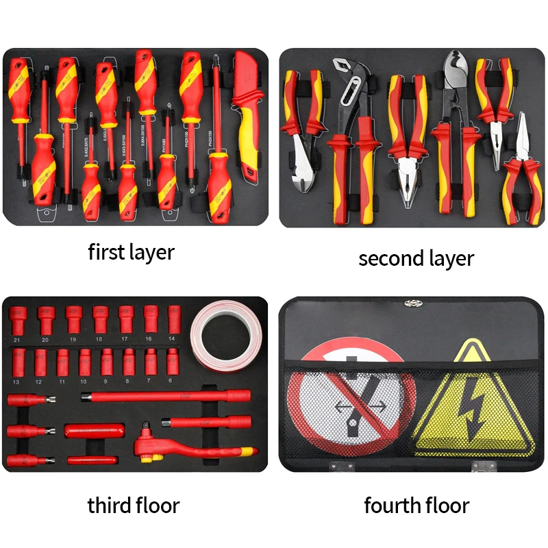 43PCS High Voltage Insulated Tool Kit for Electric Vehicle Repair