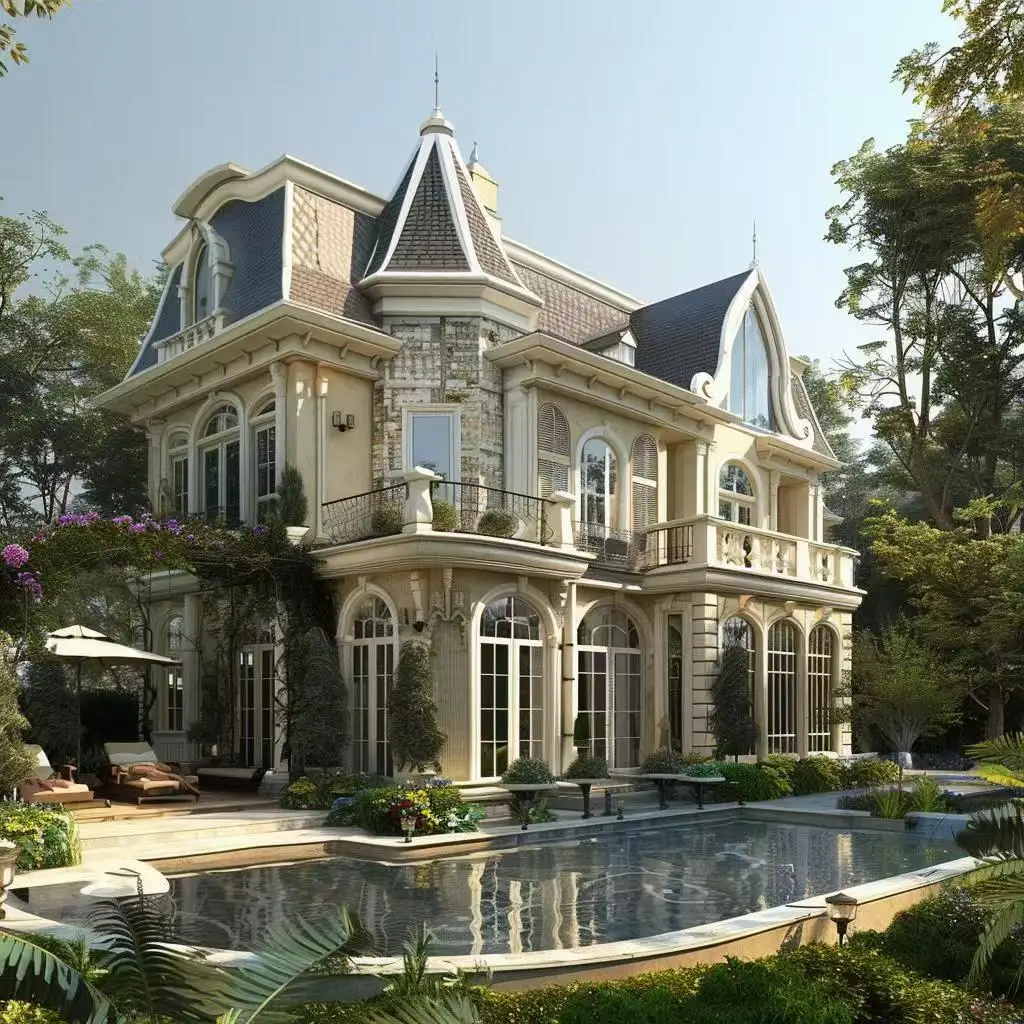 Prefabricated Mansion Steel Structure with Container and Sandwich Panel ...