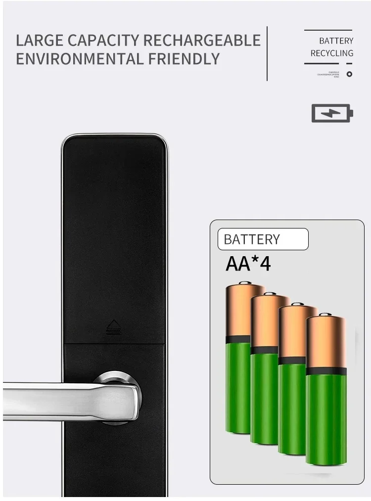 304 Stainless steel IP66 Waterproof 6068 mortise Smart Door Lock ...