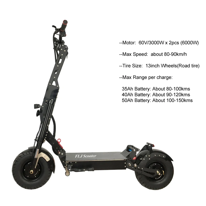 Flj Folding Scooter Electric 13inch Wide Wheel Electric Scooter For ...