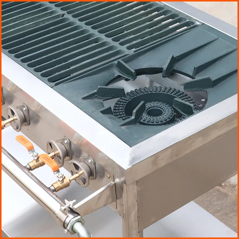 Freestanding Heavy Duty 4/6 Multi-burner Clay Pot Gas Cooker Gas ...