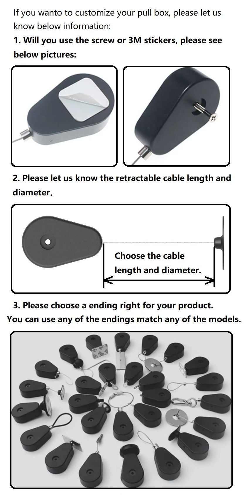 Wholesale Retractable Cable Anti Theft Pull Box XST098