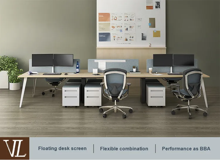 Standard Size Modern Design General Use Bench Modular 6 Seater Office ...