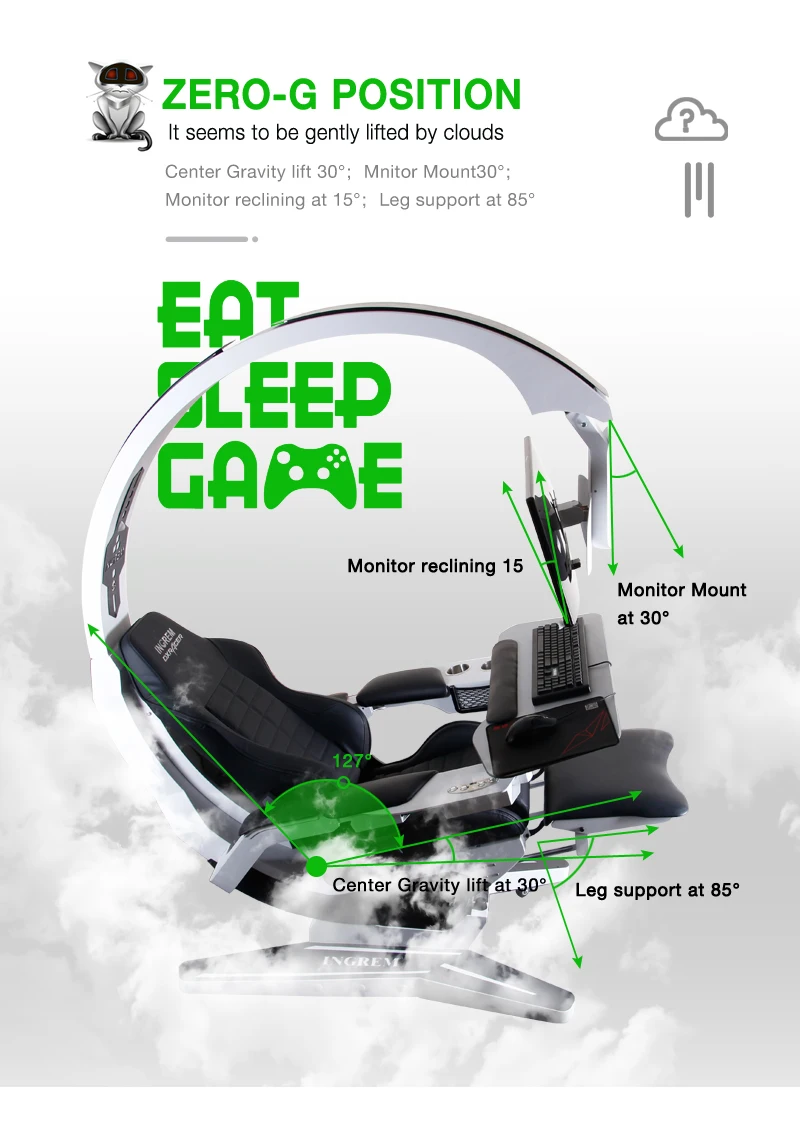 Adjustable Executive Silla Gamer Gamer Ingrem Veyron Ingrem Coding Pod ...