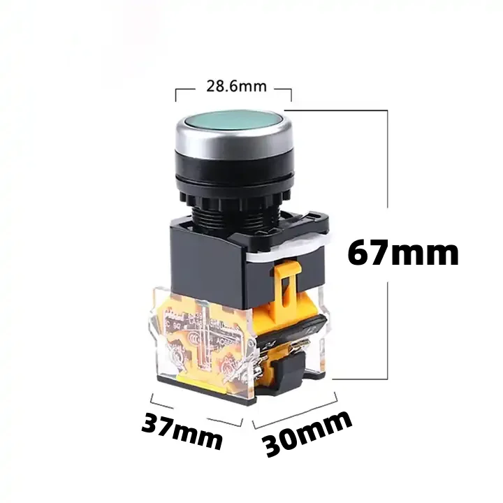 LA38-11 Latching Push Button Switch 22mm LED IP65 24V Self-locking ...