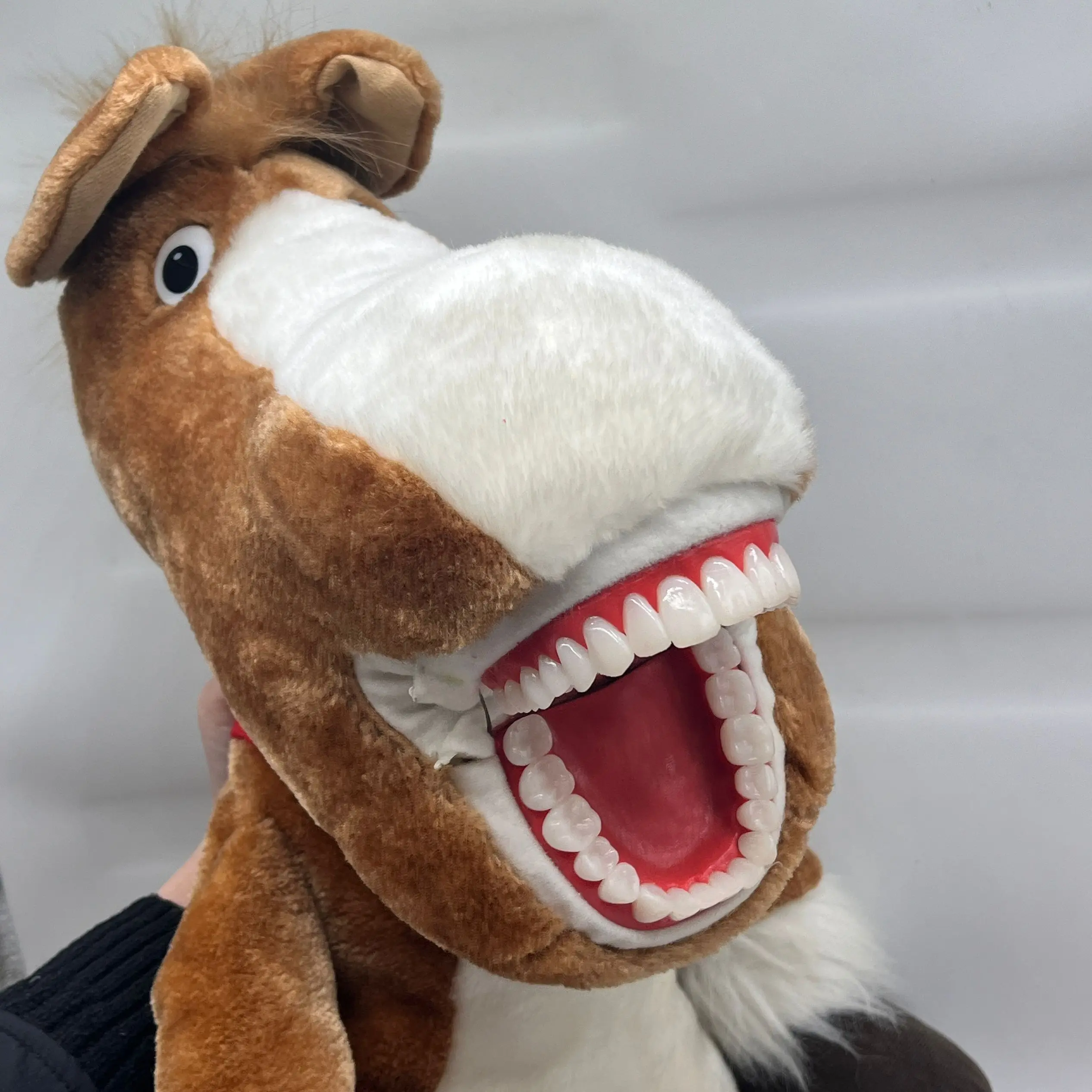 Custom Plush Education Brushing Big Tooth Donkey Toy Children Brush ...