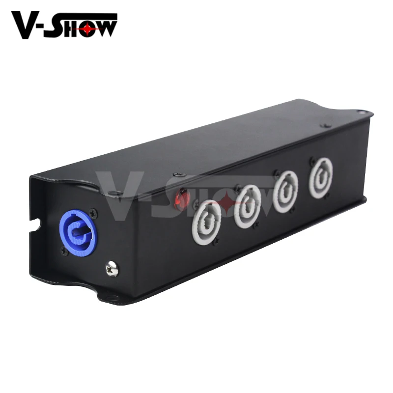 V-show 4 Port Powercon Power Box 1 Blue Powercon Input,5 White Powercon ...