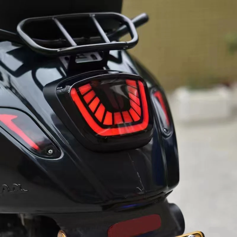 Motorcycle China Led Taillights Modified Flow Blackened Smoked Brake ...