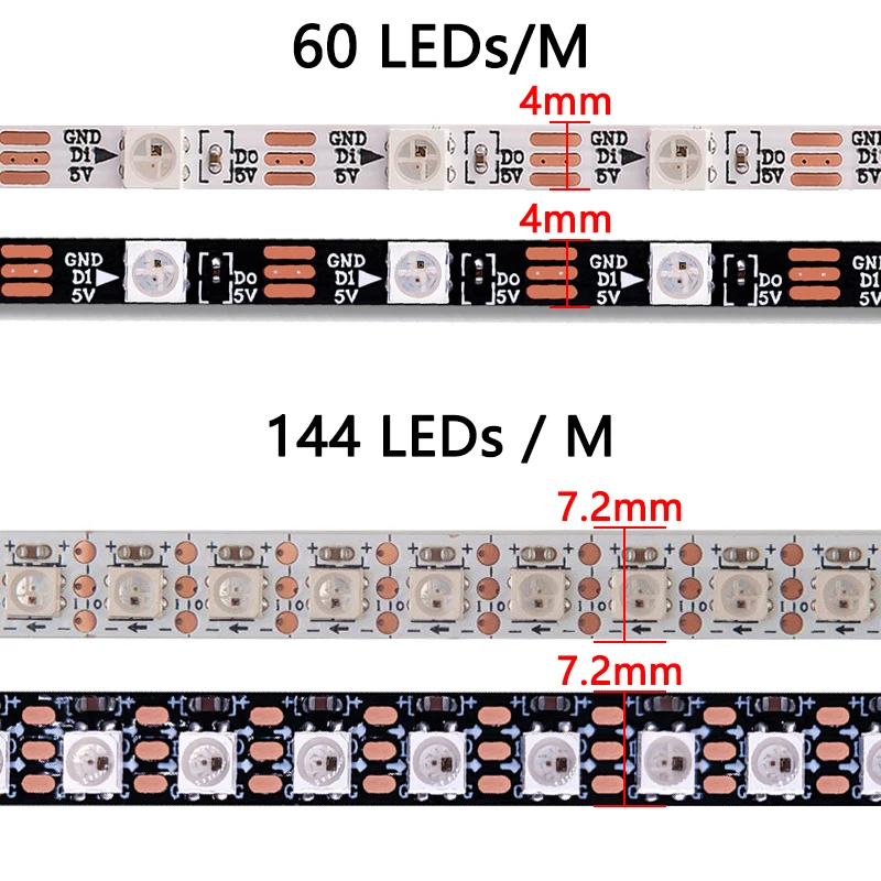 3535 Flexible LED Strip Lights - 5m Addressable Color Strip