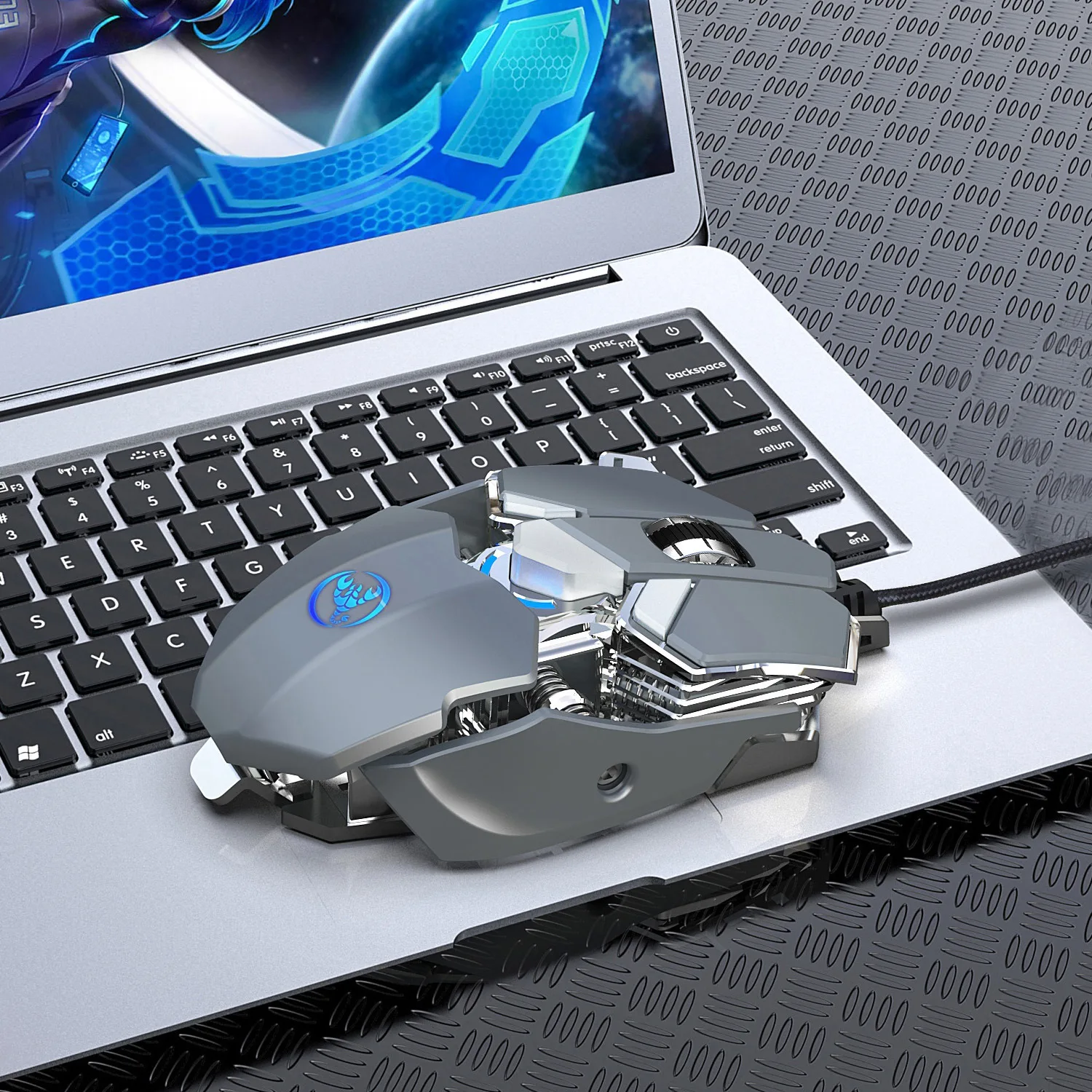 9 Buttons Programmable 6400 Dpi Usb Wired Backlit Mechanical Gaming ...