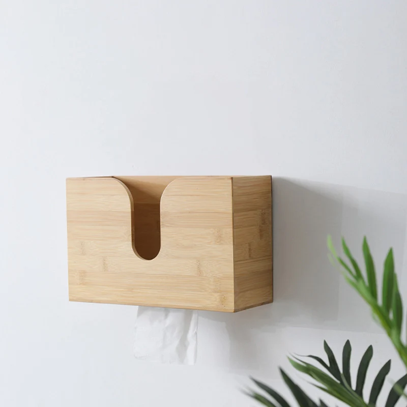 Solid Wood Kitchen Living Room Paper Storage Box Toilet Tissue Box ...