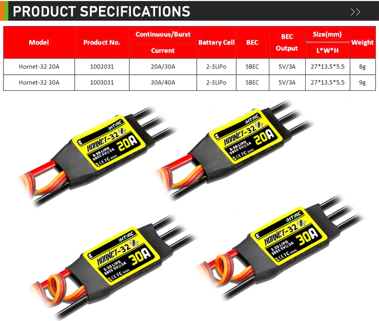 Hornet-32 30A ESC - Efficient Speed Control for RC Quadcopters