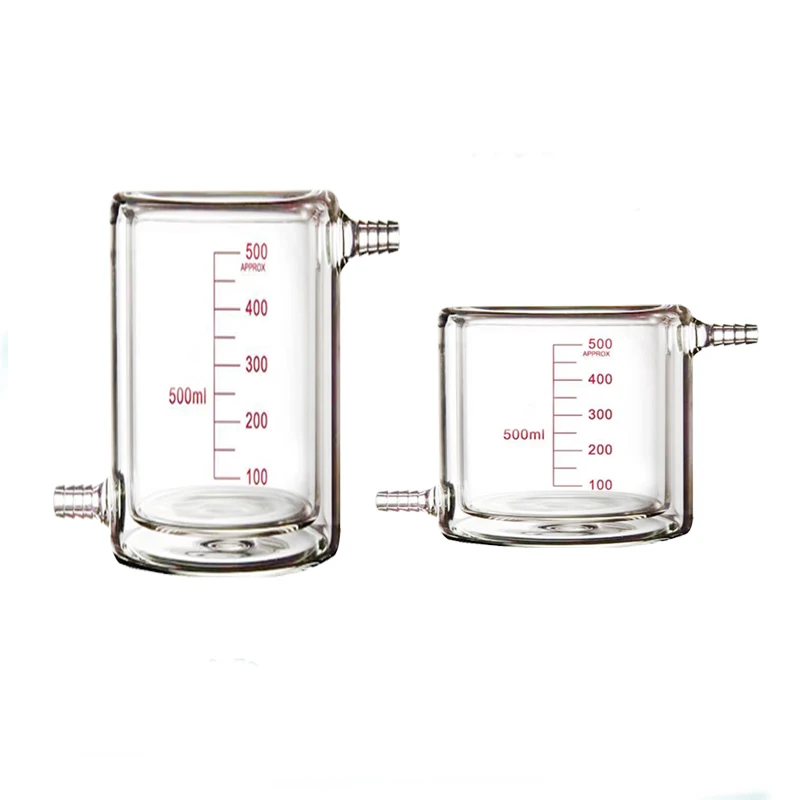 Double Jacketed Beaker Glass Photocatalytic Reactor High Borosilicate ...