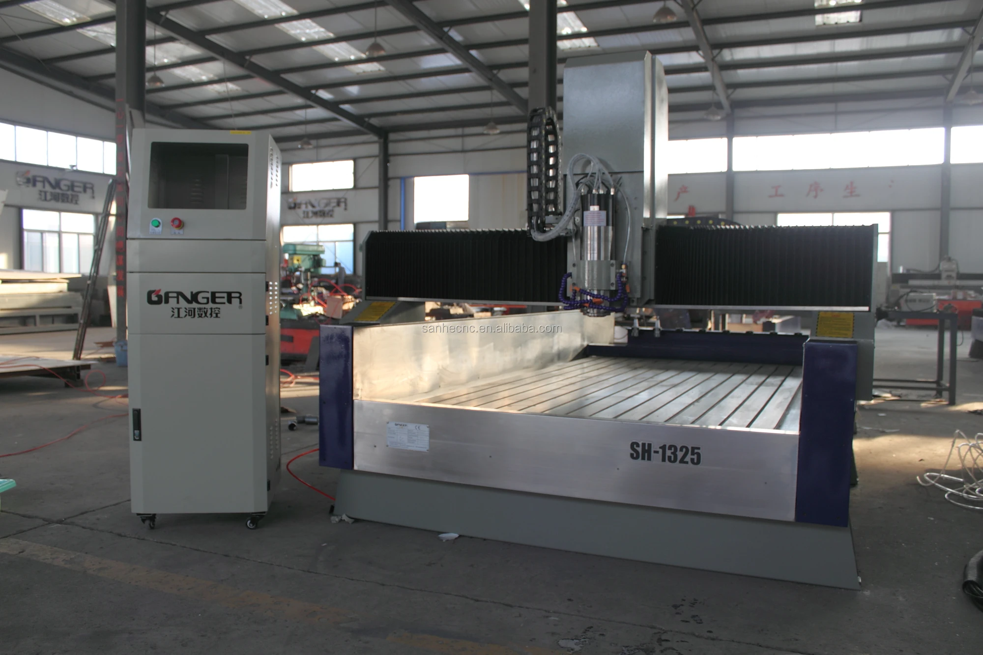 Granite Stone Cnc Lathe Slab Cutting Machine 1300x2500mm Sh-1325 Cnc ...